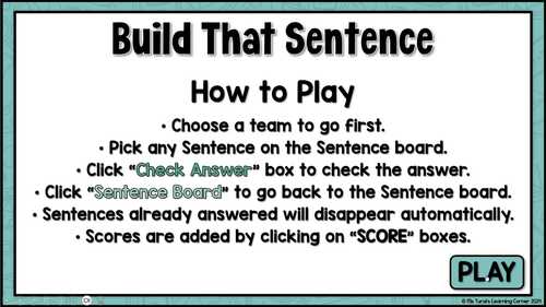 R-Controlled Vowels Game for PowerPoint™ | Sentence Building Set 2