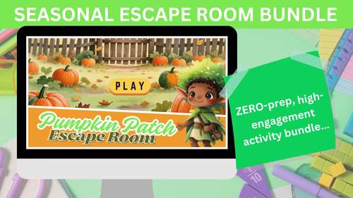 Year-Long Seasonal Escape Room Bundle | SEL Digital Resources | Holiday ...