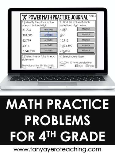 4th Grade Math Word Problems | Spiral Review | Morning Work DISTANCE ...