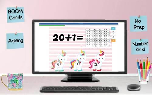 Boom Cards™ Distance Learning | Unicorn Themed Addition | Math | No Prep