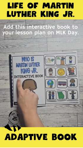 Martin Luther King (MLK) Interactive Book + Picture Cards | Black ...
