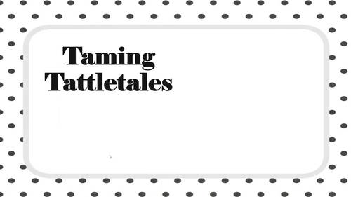 Don't Squeal Unless Big Deal Tattling Bullying SEL LESSON 5 Vid w ...