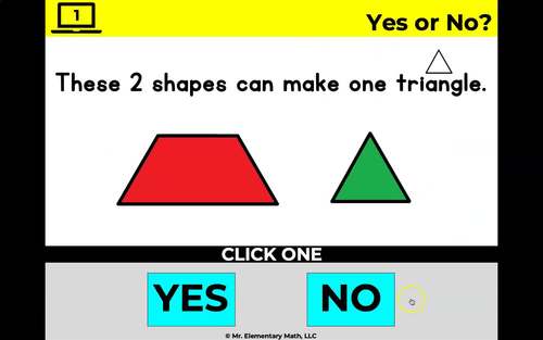 Kindergarten Shape Attributes Digital Math Games | Distance Learning