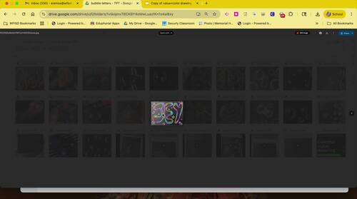 Bubble Letters - a value color pencil art project by THE ART STORE