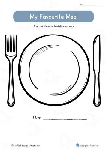 Autism My Favorite Meal Worksheet For Childs by Inclusive Learning Support