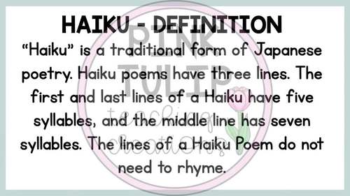 Poetry Text Reading Writing PowerPoint Presentation - Guided Teaching