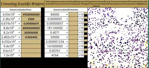 Converting Scientific Notation Christmas 8th Grade Math Pixel Art Activity