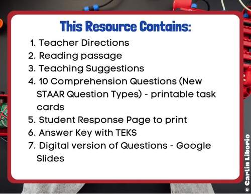 3rd Gr.-Reading Comprehension- Drama- STAAR New Question Types-Set #4