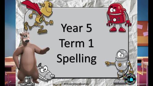 Spelling Pack for Term 1 Grade 5 - Suitable for Distance Learning