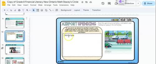 Grade 8 Ontario Math Financial Literacy Print and Digital Unit | TPT
