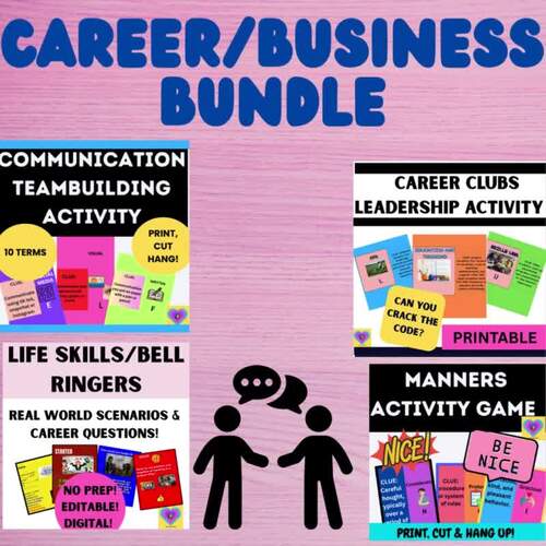 Careers/life skills games upper elementary/middle/high school + BTS ...
