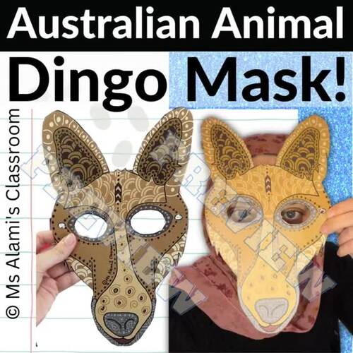 Book Week 2023 Australian Animal Mask Dingo by Ms Alami's Classroom