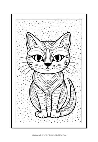 Cat Abstract Drawing Coloring Pages Vol. 4: Unleash Your Inner Artist!
