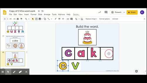 Differentiated CVCe / Silent E Word Work Activities with Google Slides™