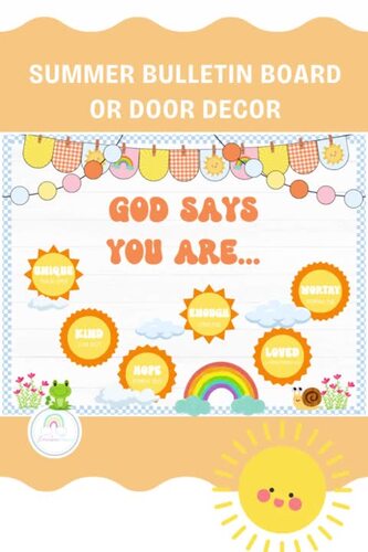 Summer Sun Bulletin Board Ideas Door Decor May June Christian Decorations