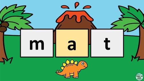 Dinosaur CVC Phonics | Digital Blending Boards | Google Slides and ...