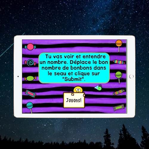 Compte jusqu'à 10 | Les bonbons d'Halloween | Cartes Boom avec audio