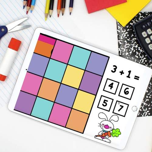 Counting On Addition Picture Reveal Boom Cards by Learning with Miss G