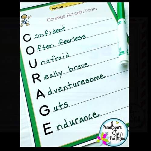 COURAGE Activities and Lessons - Character Education by Penelope's ...
