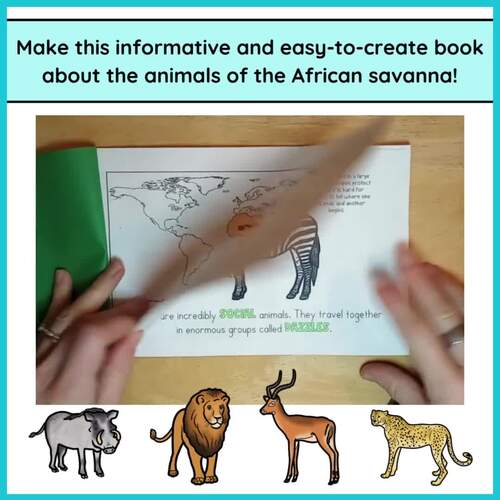 "Animals of the African Savanna" | A Fun & Easy-to-Create Book for a ...