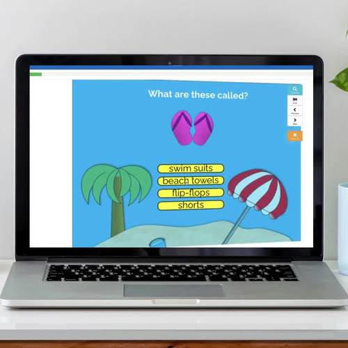 Summer Vocabulary Digital Task Cards BOOM by The ESL Educator | TPT