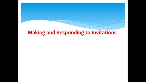 Making and Responding to Invitations by Optimal Resources | TPT