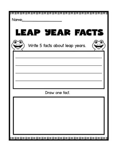 Leap Year Writing | Happy Leap Day 2026 Writing by Kidzvilly | TPT