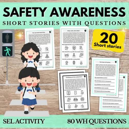 Safety Awareness Scenarios W/ Comprehension Worksheet Autism SEL Safe ...