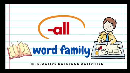 "all" - Word Family ️ Interactive Notebook by ESL Classroom | TPT