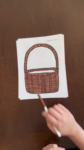 Easter Bunny Basket Activity Spring Cut and Paste Craft | Art Activities