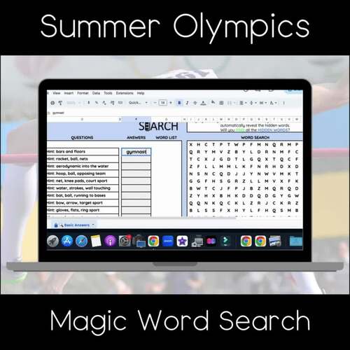 Summer Olympics Magic Word Search, Summer Olympics, Summer Olympics 2024
