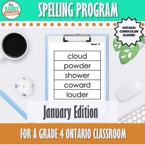 Grade 4 January Spelling Program | Ontario Language Curriculum 2023