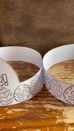 Easter Paper Crown, Spring Coloring Paper Crown Craft, Happy Easter Egg ...