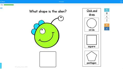 Alien 2D Shape Matching | Space Math Boom Cards by Teaching Autism