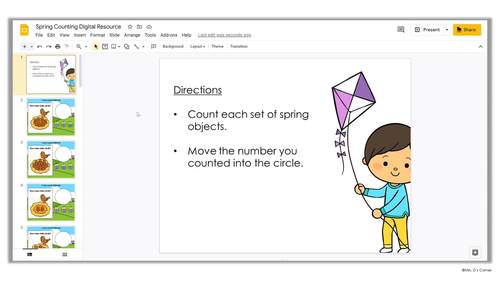 Spring Counting Digital Activity | Distance Learning by Mrs Ds Corner