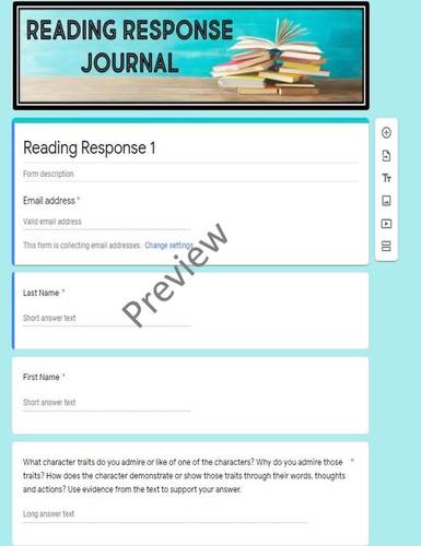 Digital Reading Response Journal Bundle Distance Learning by Lit With Laura
