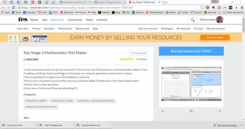 Mathematics Test Maker Full Version by hatchtag resources | TpT