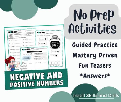 Integers and Operations Word Problems Guided Practice Worksheets and ...
