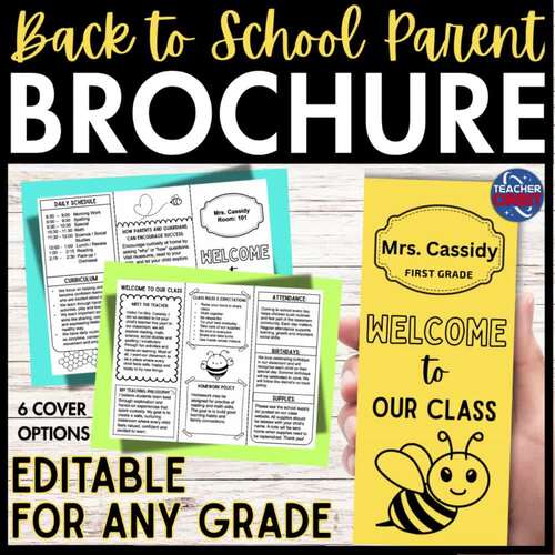 Back to School Parent Brochure Meet the Teacher Template Open House ...