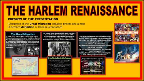 Harlem Renaissance Introduction Lesson PowerPoint Presentation with ...