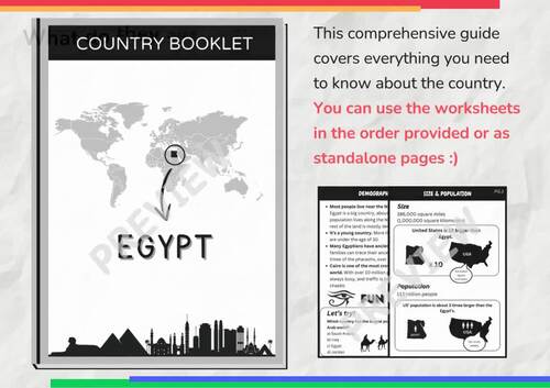Egypt Country Study Booklet - Culture Activities - Elementary | TPT