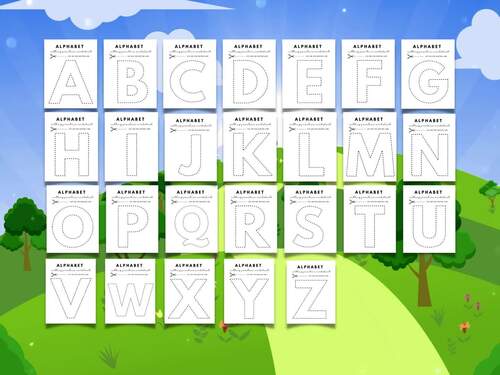 Uppercase Letter Cutting Practice | Scissor Skills Cutting Activities ...