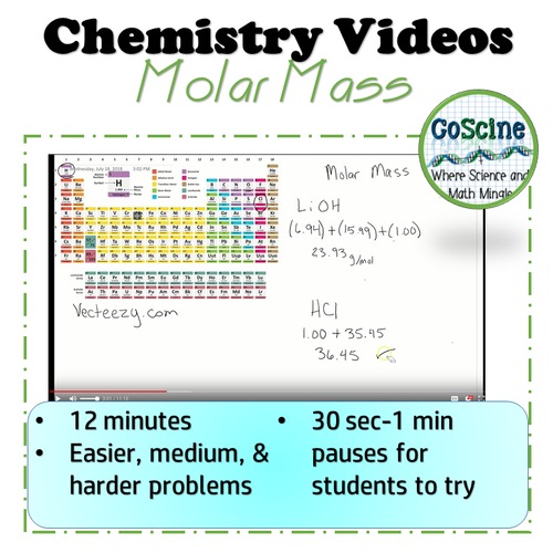 Molar mass screen recording by CoScine | Teachers Pay Teachers