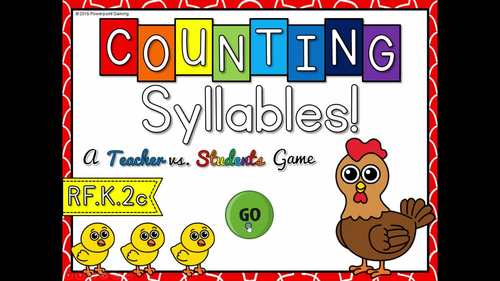 Counting Syllables Powerpoint Game by Teacher Gameroom | TPT