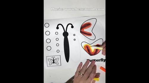 Cut and Paste Butterfly Craft Fine Motor Spring Activity Scissor Practice