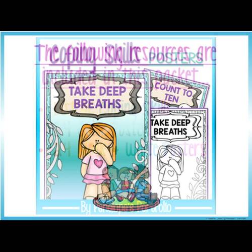 Coping Skills Posters in Color and Black / White - Calm Down Posters ...