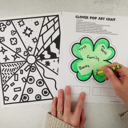 Lucky Clover Writing Activity & Bulletin Board Kit | St. Patrick’s Day ...