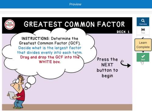 Greatest Common Factor GCF Digital Boom Cards™ Math Activity by Math ...