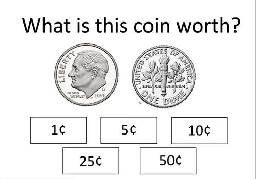 Identifying Coins Names and Values Print & Digital Money Task Cards