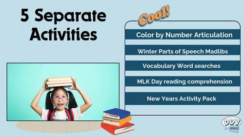 January Activities Pack Speech Therapy Middle School No Prep Bundle